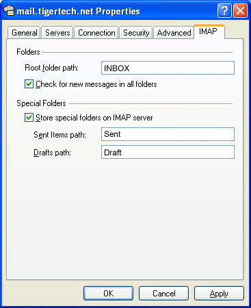 IMAP for Outlook Express | Tiger Technologies Support