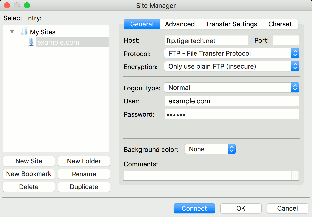 Disabling TLS in FileZilla | Tiger Technologies Support