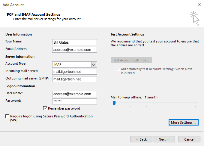 Verifying Outlook 2016 or 2019 Settings on Windows | Tiger Technologies ...