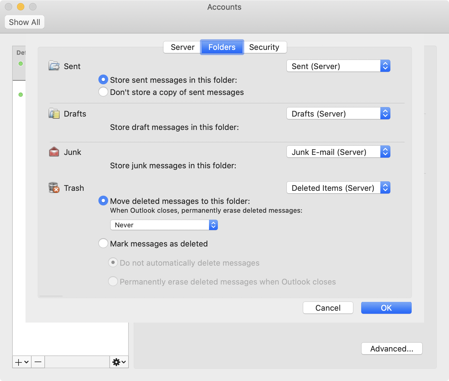 Outlook 2016 or 2019 Mac Folder Settings | Tiger Technologies Support Outlook 2016 or 2019 Mac Folder Settings | Tiger Technologies Support