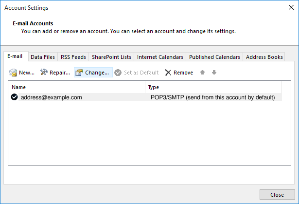 Verifying Outlook 2016 or 2019 POP3 Settings on Windows | Tiger ...