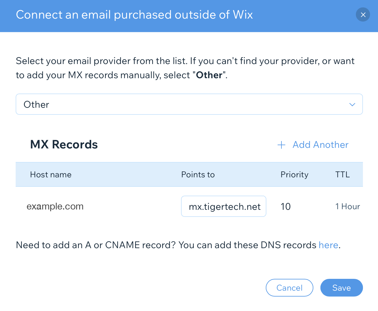 Wix Email Setup | Tiger Technologies Support